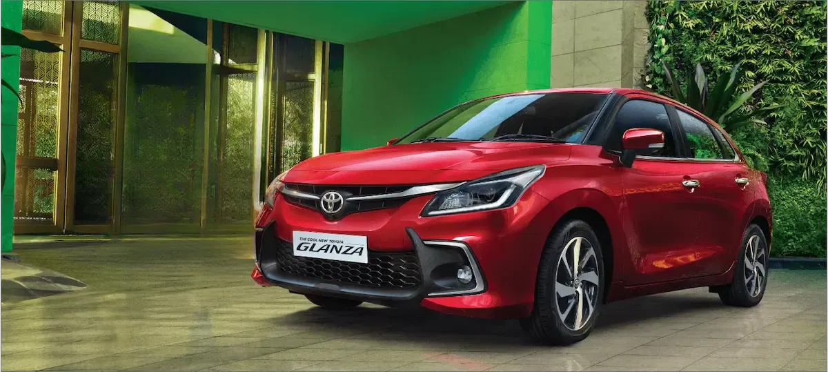 Toyota Glanza interior, exterior and color images.